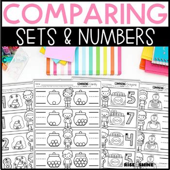 Comparing Sets Numbers More Less Fewer By Rise And Shine Resources