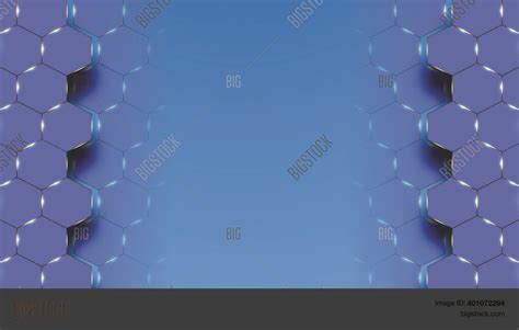 Abstract Blue Hexagon Vector And Photo Free Trial Bigstock