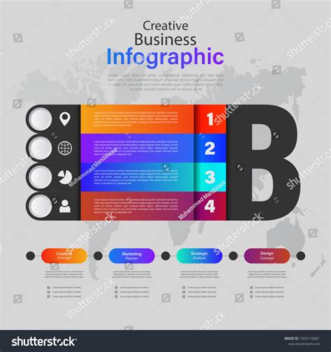 Business Data Visualization Process Chart Alphabet Stock Vector Royalty Free 1503116681