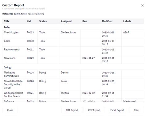 How To Export Data Of A Room Procedure In Stackfield