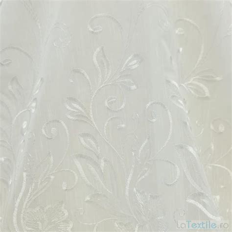 Perdea Brodata Crem In Cu Poliester 2m Latextile