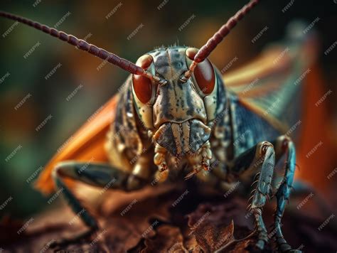 Premium Ai Image Locust Close Up Portrait Created With Generative Ai Technology