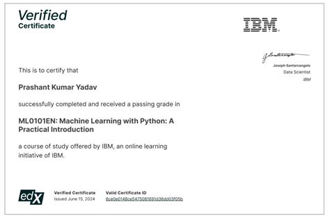 Prashant Yadav On Linkedin Machinelearning Python Datascience Lifelonglearning Ibm Edx