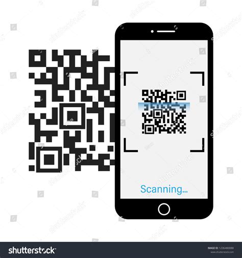 Mobile Phone Scan Qr Code Stock Vector Royalty Free 1236480088 Shutterstock