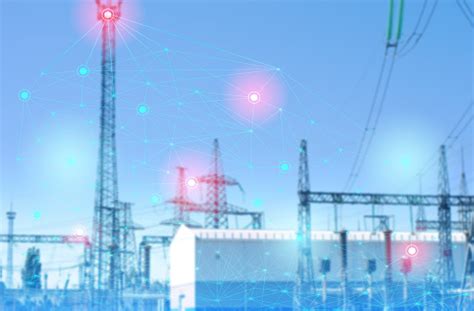 산업 개념 40 사물 인터넷의 응용 프로그램과 인구에 대한 전기의 중단및 신뢰할 수있는 공급을위한 에너지 분야의 기업의 상호 연결 연료 및 전력 생산에 대한 스톡 사진 및