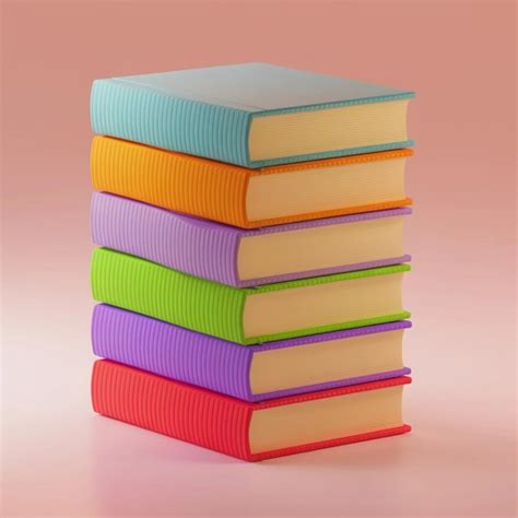 Different Colours Books Premium Ai Generated Image