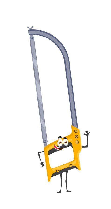 Cartoon Hacksaw Tool Character Work Instrument 23208077 Vector Art At Vecteezy