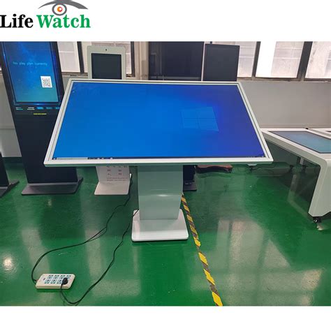 65 Inch K Type Information Touch LCD Kiosk Display Screen With Android Windows System Qr Scanner
