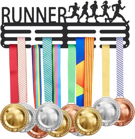 Runner Medal Hanger Display Holder Sports Iron Hook Rack Frame Running