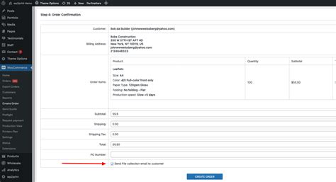 Create Order Print Science Documentation