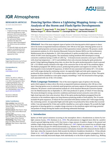 Dancing Sprites Above A Lightning Mapping Array—an Analysis Of The