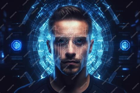Premium Ai Image Facial And Iris Recognition Biometrics Concept In