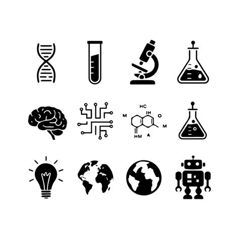 Science And Technology Icon Set Vector Illustration Premium Ai