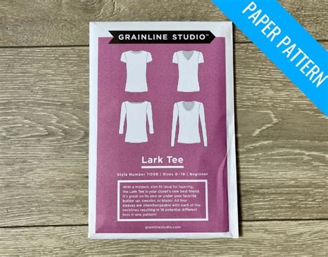 Lark Tee Paper Sewing Pattern Grainline Studio Dot To Dot Studio