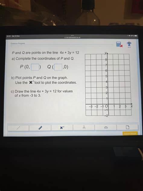 [gcse maths straight line graph] what are p and q coordinates r