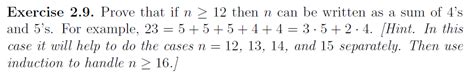 Solved Exercise 2 9 Prove That If N 12 Then N Can Be Chegg Com