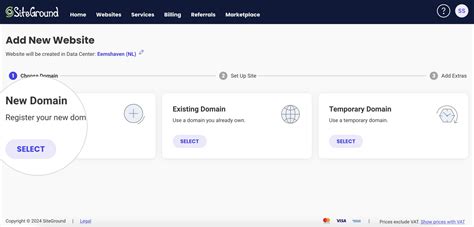 select a domain for your site siteground tutorials