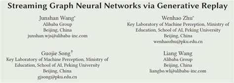 Streaming Graph Neural Networks Via Generative Replay 知乎