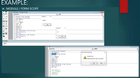 Variable Scope Ppt In Vb6 Ppt