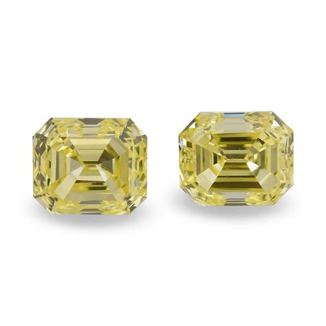 0 78 Carat Fancy Yellow Asscher Diamonds Vs Leibish