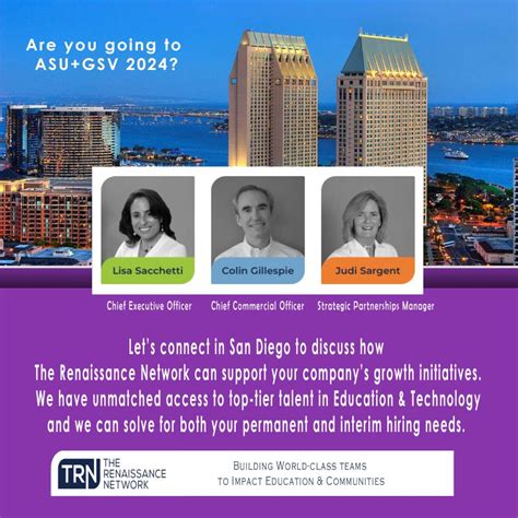 The Renaissance Network Inc On Linkedin Asugsvsummit Toptalent Edtech Recruitment