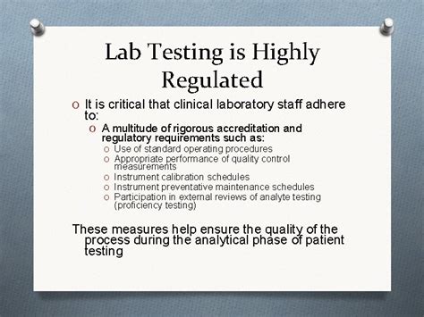 Module 4 Analytic Phase Of Laboratory Testing Analytical