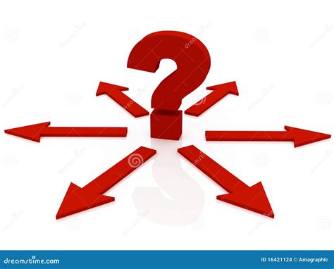 Question Mark With Arrows Stock Illustration Illustration Of Mark 16421124