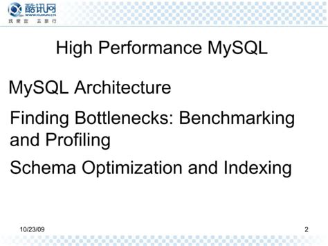 High Performance Mysql Ppt