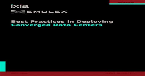 best practices in deploying converged data centers · converged data