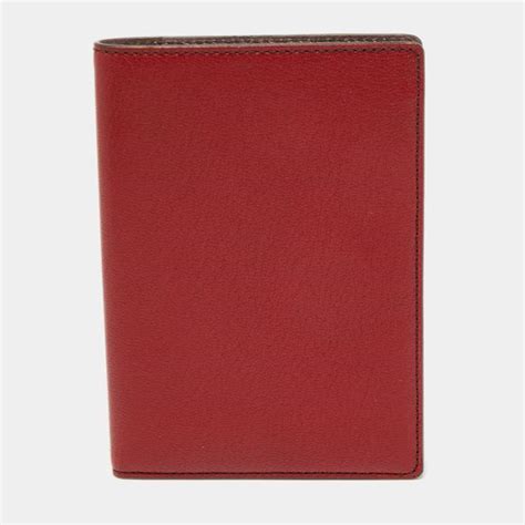 Cartier Red Leather Passport Holder Cartier The Luxury Closet