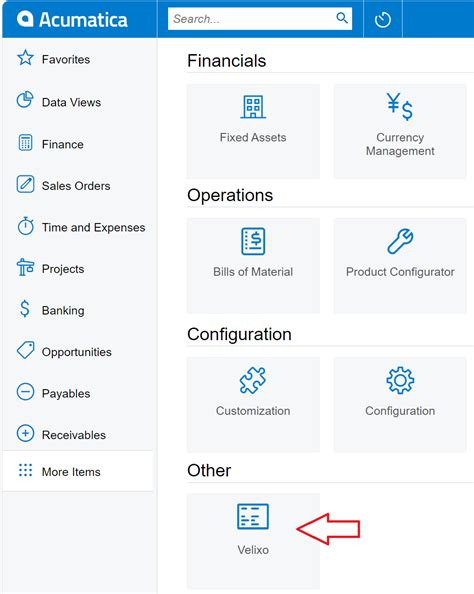 installing the customization package for acumatica based erps velixo