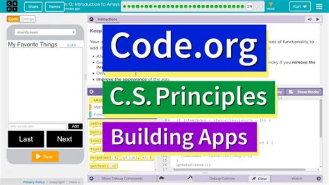 Introduction To Arrays Lesson 13 29 Tutorial With Answers Code Org CS Principles YouTube