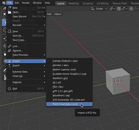 Importexport Point Cloud Data In Blender Mark Hedley Jones