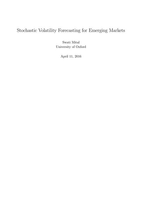 stochastic vol forecasting pdf