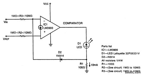 DIODE FEEDBACK COMPARATOR Electrical Equipment Circuit Circuit Diagram SeekIC Com