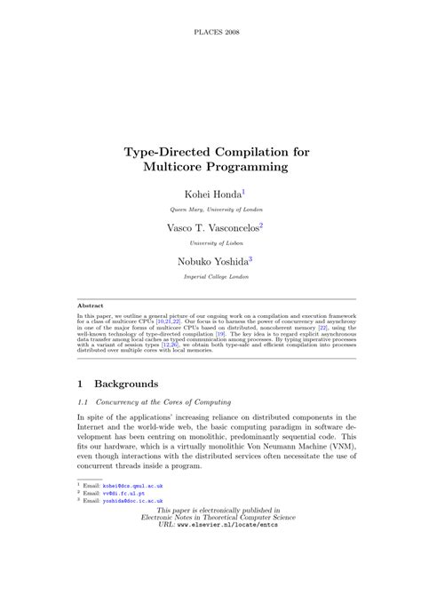 Pdf Type Directed Compilation For Multicore Programming