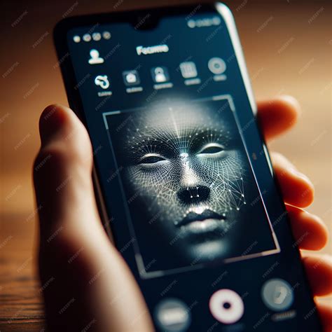 Premium Photo Concept Of Face Scanning Biometric Id With Futuristic