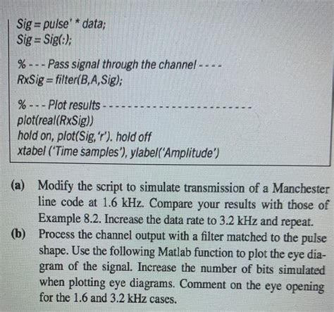 824 The Following Matlab Script Simulates The