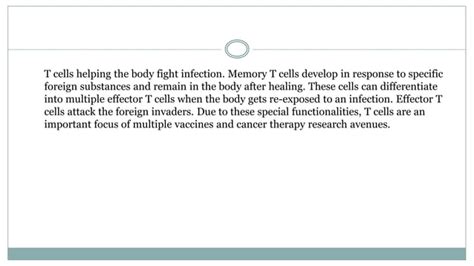 Some Memory T Cell Subtypes Ppt