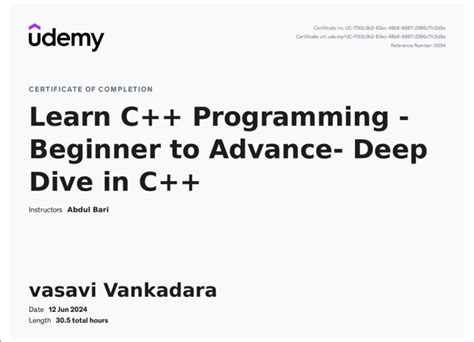 Learning Cplusplus Programming Udemy Continuouslearning Vasavi