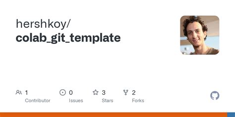 GitHub Hershkoy Colab Git Template