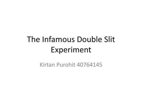 Youngs Double Slit Experiment Pptx