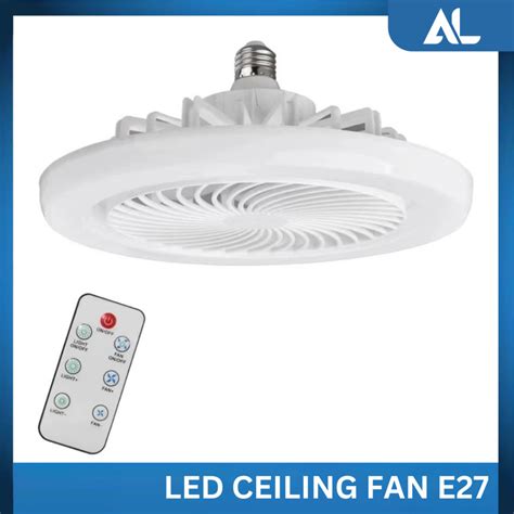 Jual Lampu Kipas Angin Remote 2 In 1 Lampu Plafon Multifungsi Lampu Kipas Led 30w Fitting E27