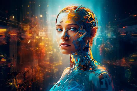 Premium Ai Image Man Of The Future Robot Brain Ai Generated