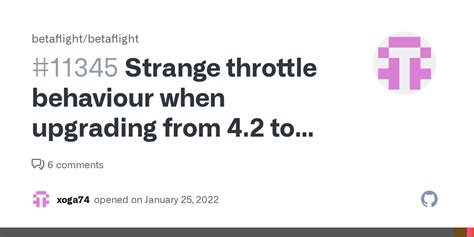 Strange Throttle Behaviour When Upgrading From 42 To 43 Rc2 · Issue