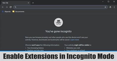 How To Enable Extensions In Google Chrome Incognito Mode