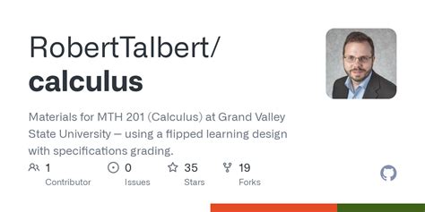 Github Roberttalbert Calculus Materials For Mth 201 Calculus At Grand Valley State