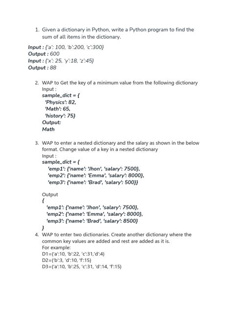 Python Tour Revision Questions Pdf Summation Mathematics