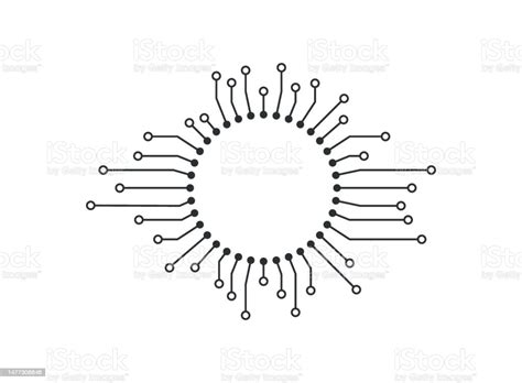 Cpu For Computer And Smartphone Icon In Flat Style Processor Chipset