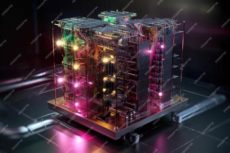 Premium Photo Quantum Computing Setup For Ai Development Created With Generative Ai